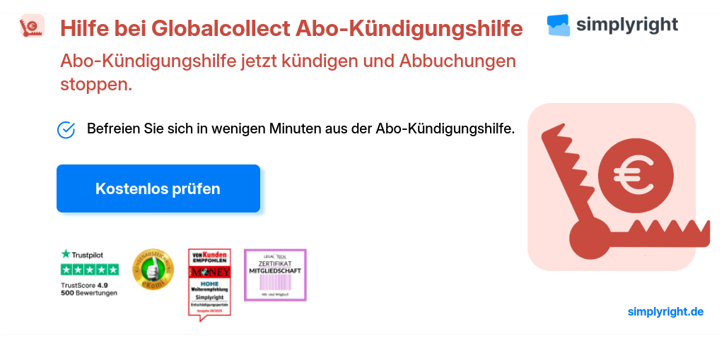 Globalcollect Abofalle kündigen und Geld zurück erhalten
